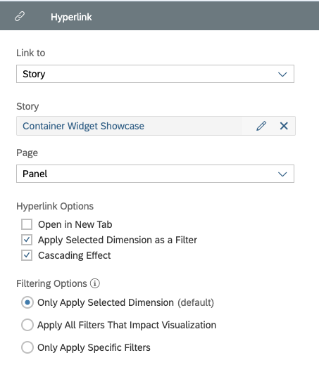 Implementing SAP Analytics Cloud interactions with no-code